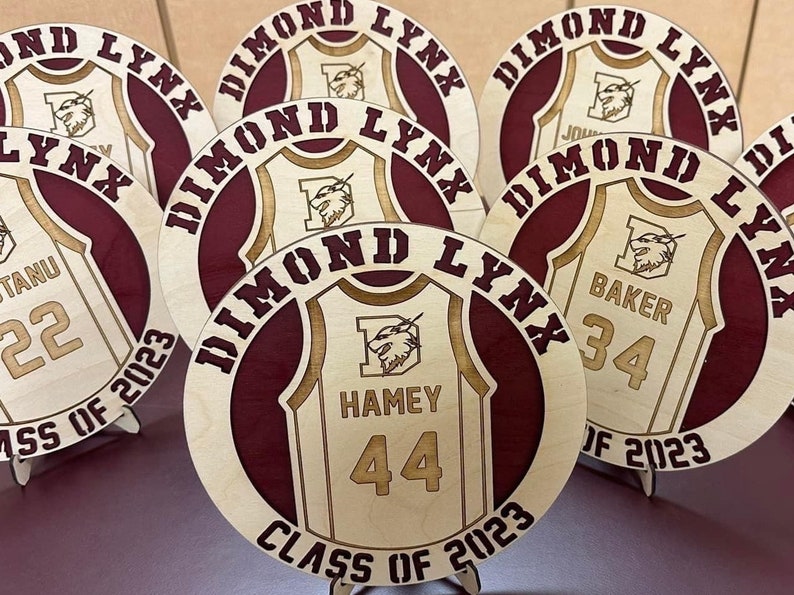 Custom Basketball Jersey Plaque | Laser Cut Basketball Plaque ...