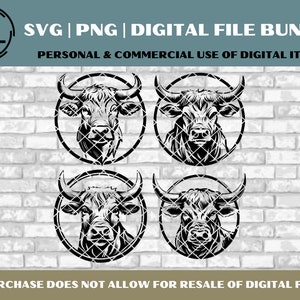 Steer SVG Bundle for Cricut | Cow Head SVG | Steer Digital Download - Etsy