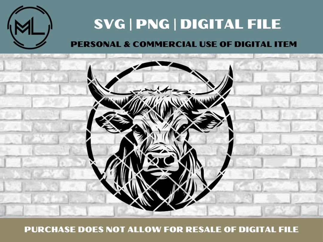 Steer SVG File for Cricut | Cow Head SVG | Livestock SVG File - Etsy