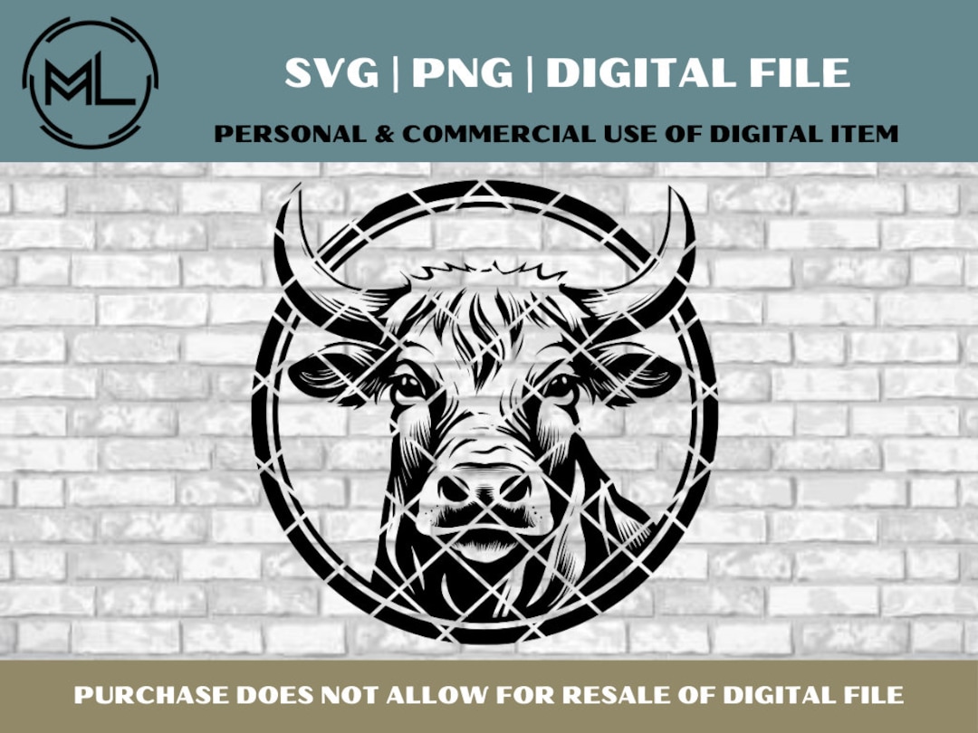 Steer SVG File for Cricut | Cow Head SVG | Livestock SVG File - Etsy