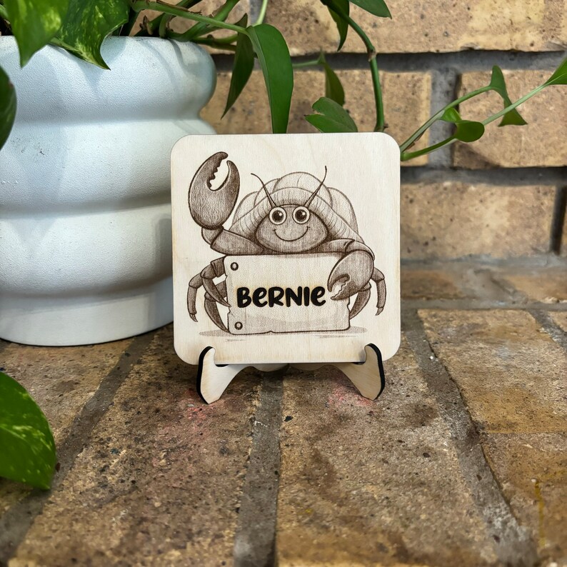 Hermit Crab Name Tag | Hermit Crab Custom Name Plate | Hermit Crab ...