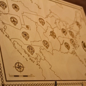 Laser Engraved Hunger Games Map | Panem Wooden Map - Etsy