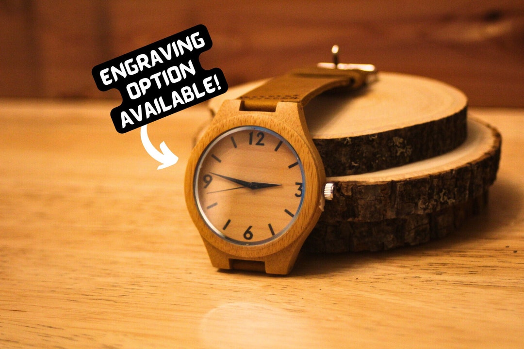 Engraved Wooden Watch | Custom Wood Watch - Etsy