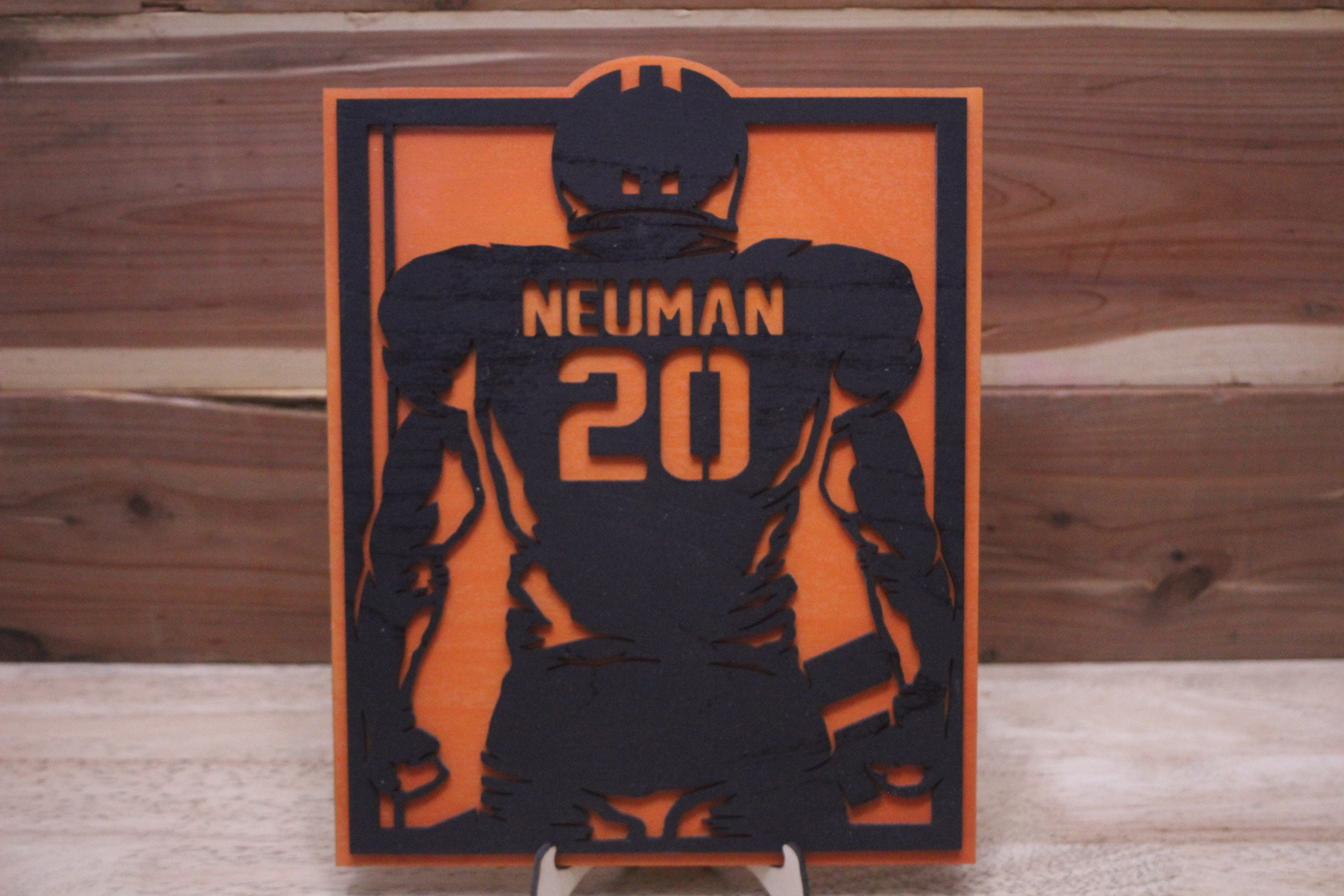 Custom Football Player Sign | Laser Cut Football Plaque | Personalized ...