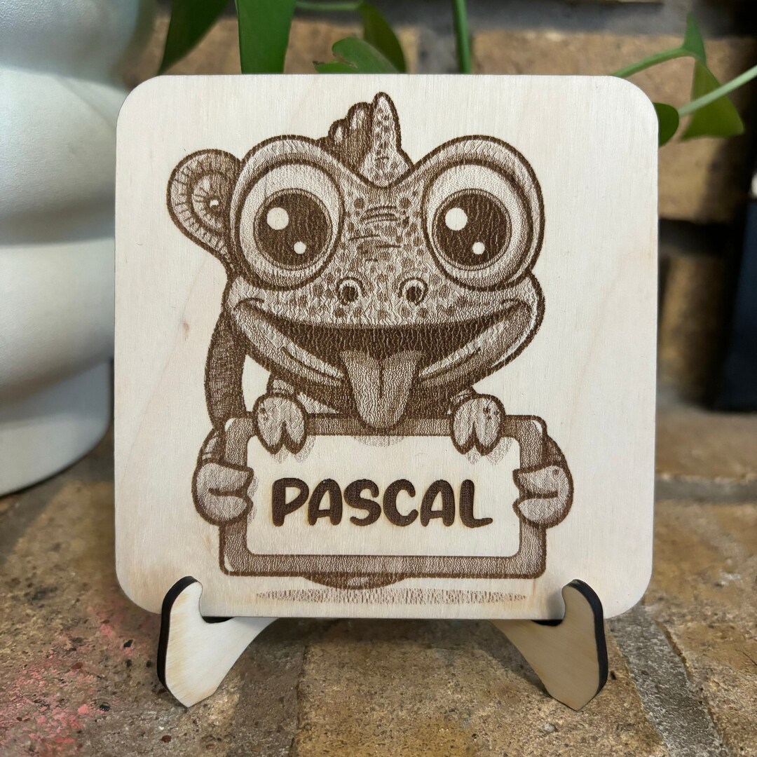 Chameleon Name Tag | Chameleon Custom Name Plate | Chameleon Plaque ...