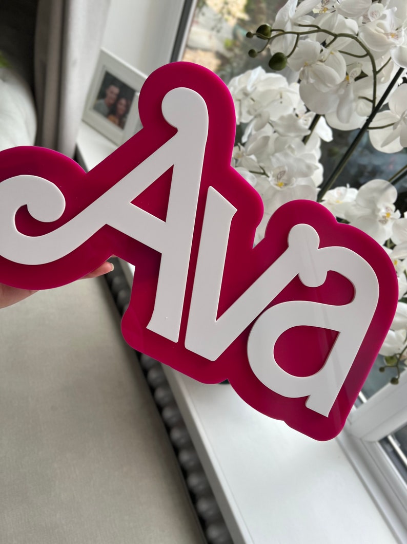 Barbie Sign Barbie Barbie Bedroom Barbie Acrylic Sign Pink Barbie Gift ...