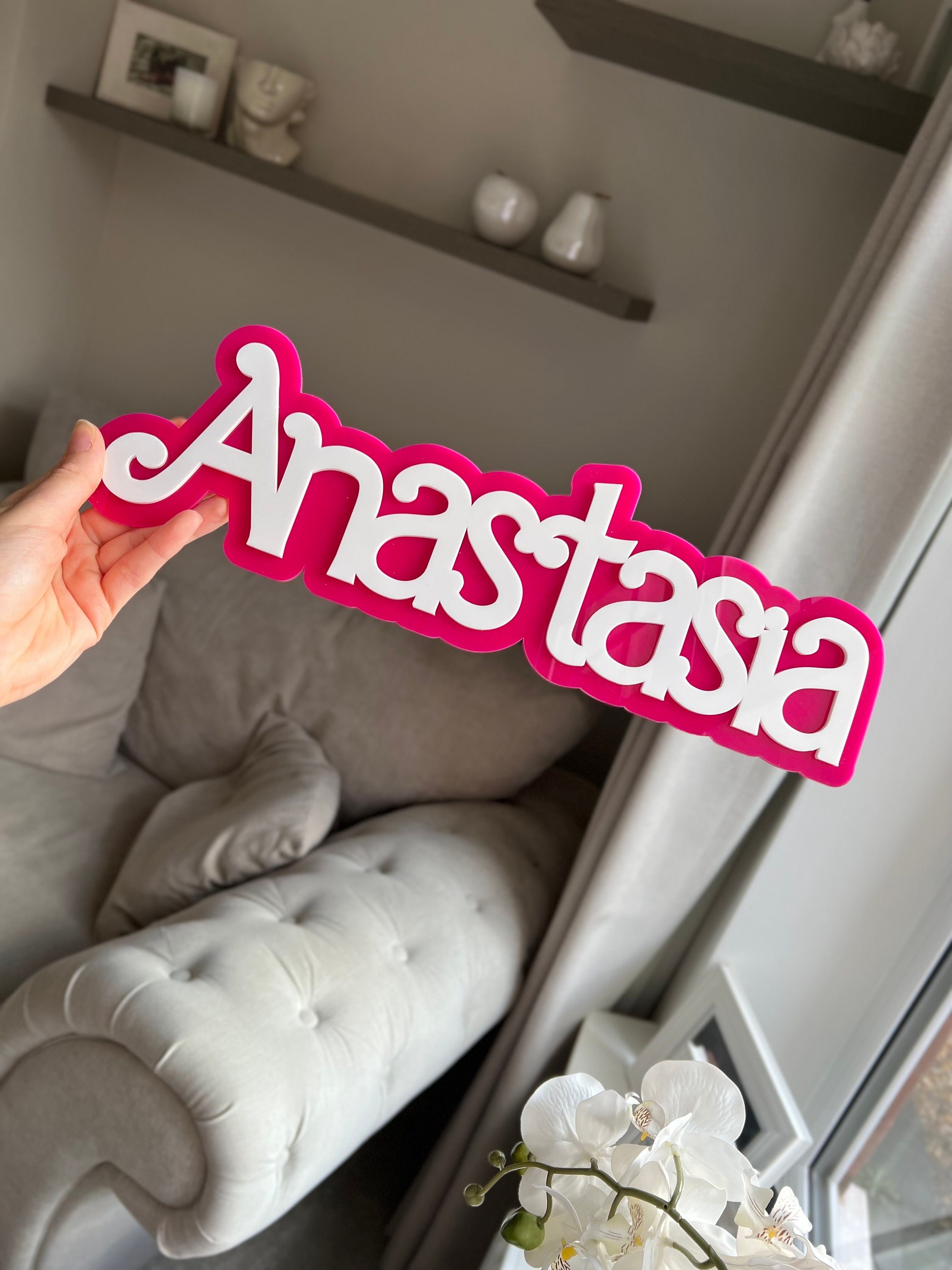 Barbie Sign Barbie Barbie Bedroom Barbie Acrylic Sign Pink Barbie Gift ...