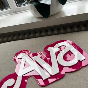 Barbie Sign Barbie Barbie Bedroom Barbie Acrylic Sign Pink Barbie Gift ...