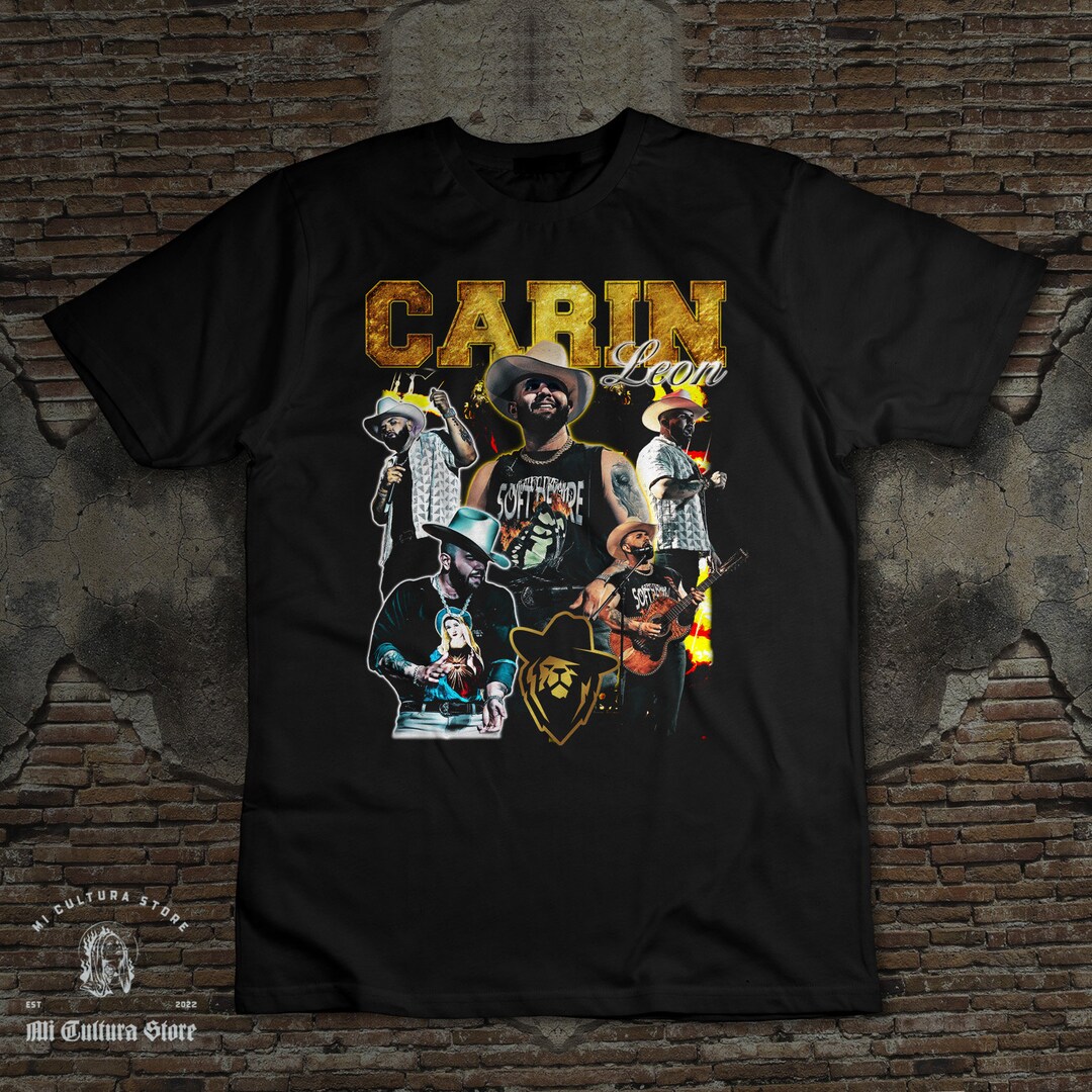 Carin Leon Vintage Look T-shirt Playera Regional Mexicano Tshirt, Carin ...