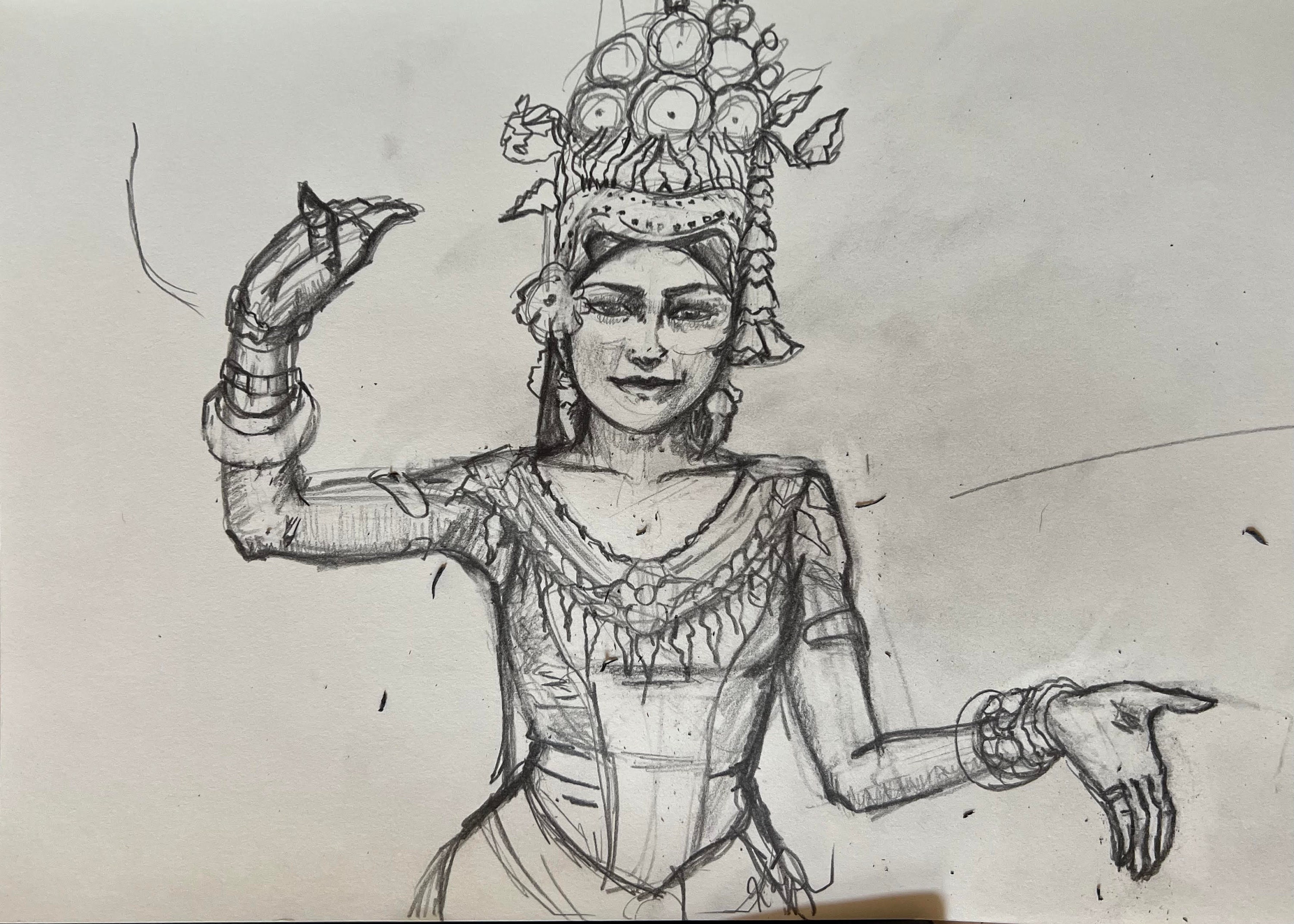 Khmer Apsara Print, Apsara Dancer Painting, Cambodian Apsara Painting, Cambodia Traditional ...