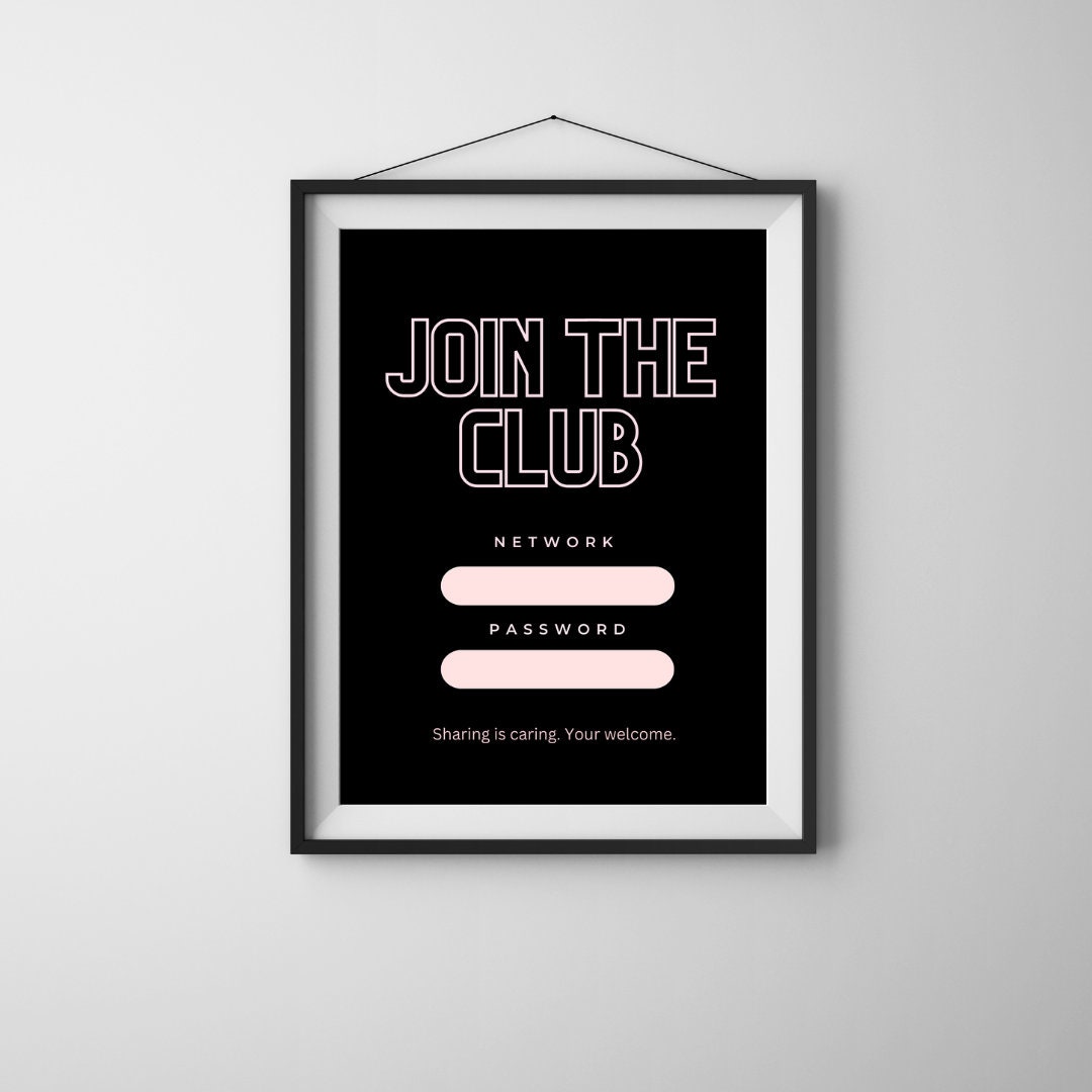 Wifi Neon Pink House Sign - Etsy