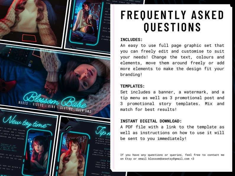 Full Page Onlyfans Graphic Template Set Easy to Edit - Etsy Full Page Onlyfans Graphic Template Set Easy to Edit - Etsy