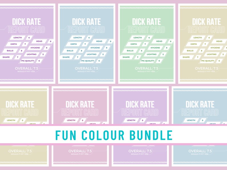 Easy to Edit Onlyfans Dick Rate Template - Score Report Card for Niteflirt Fansly, Adult Content ...