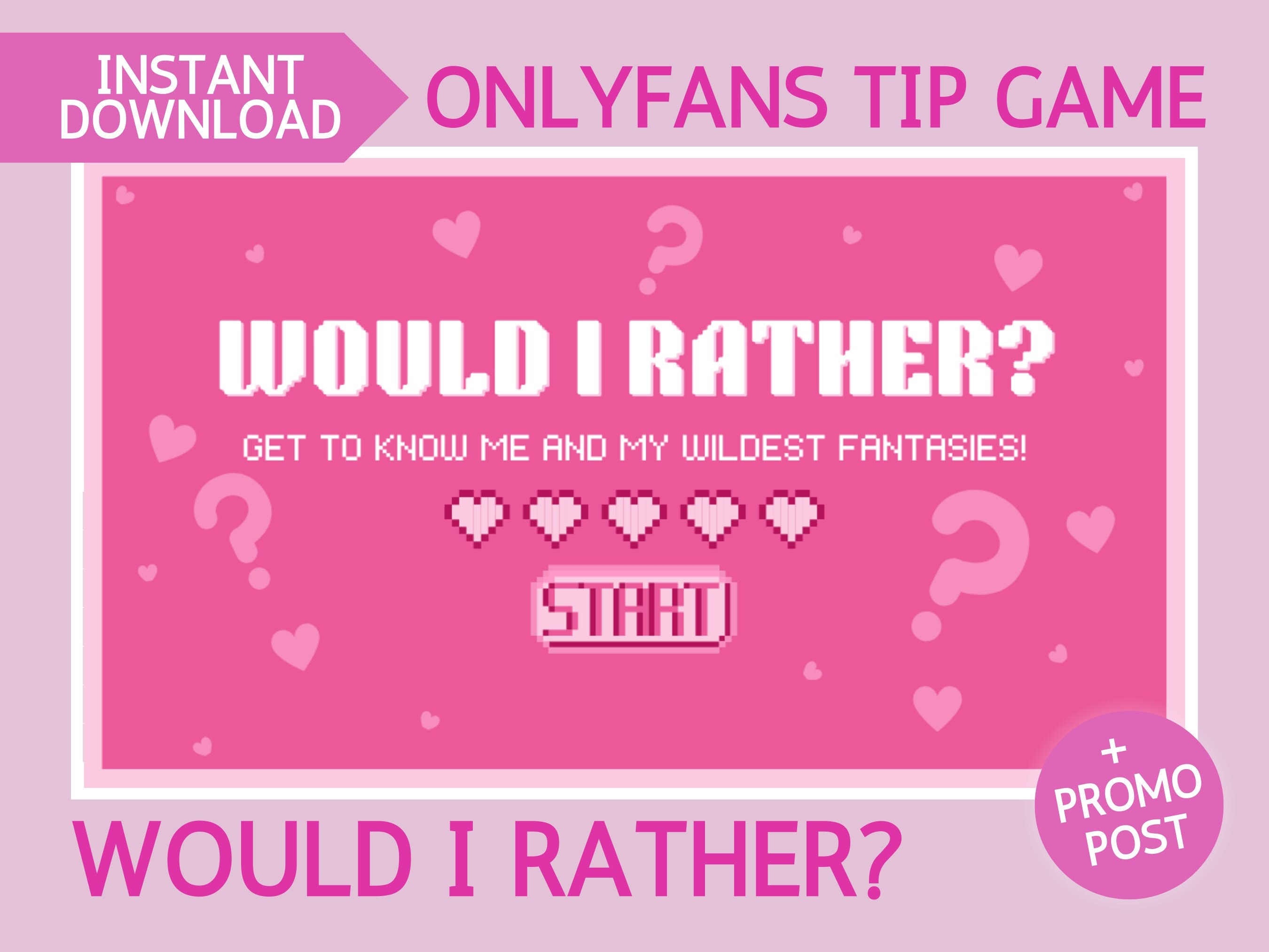 Tip Game Sexy Would I Rather Printable Adult Game for Adult Creators ...
