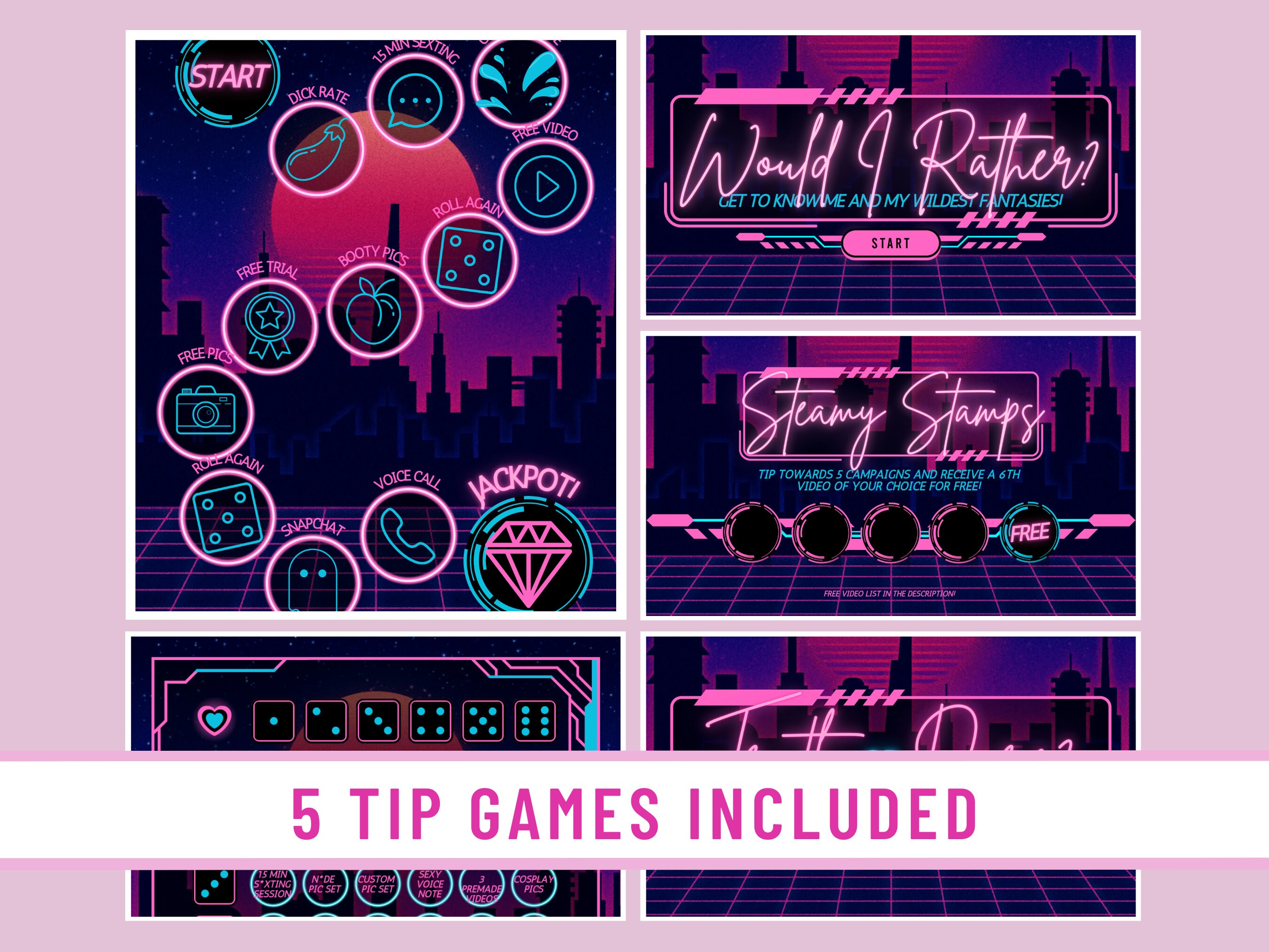 Onlyfans Tip Game Bundle Printable Anime Adult Game for Adult Creators ...