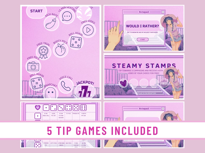 Onlyfans Tip Game Bundle - Printable Anime Adult Game for Adult ...