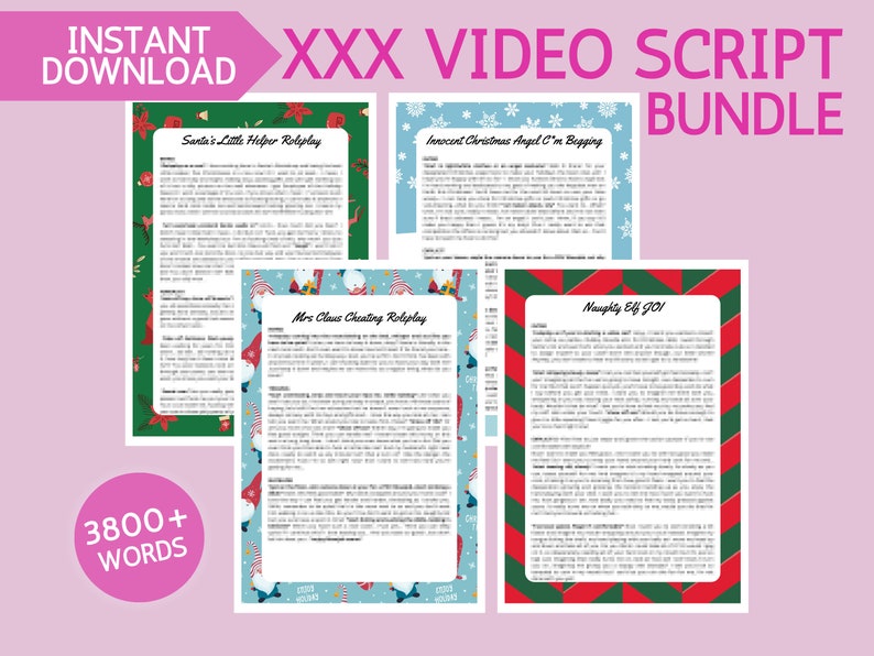 Naughty Christmas Video Script BUNDLE - Includes Roleplay and JOI for Onlyfans, Fansly ...