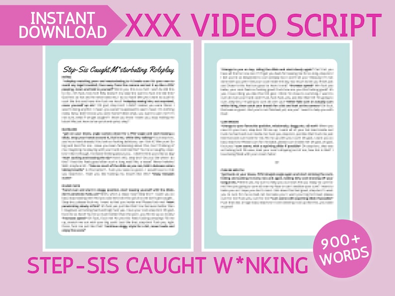 Adult Step Sis Gets Caught Roleplay Video Script For Onlyfans Fansly