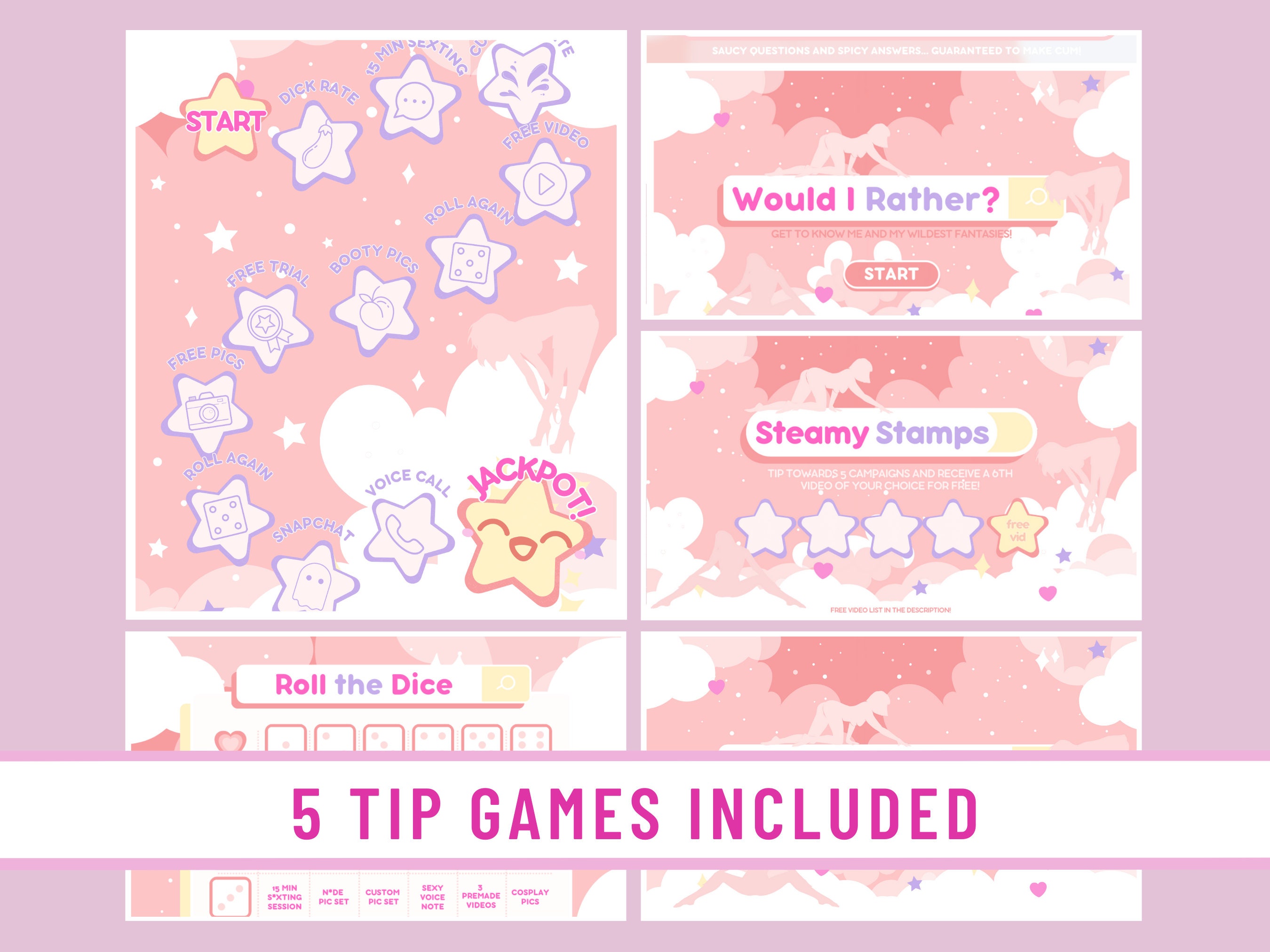 Onlyfans Tip Game Bundle - Printable Adult Game for Adult Creators ...