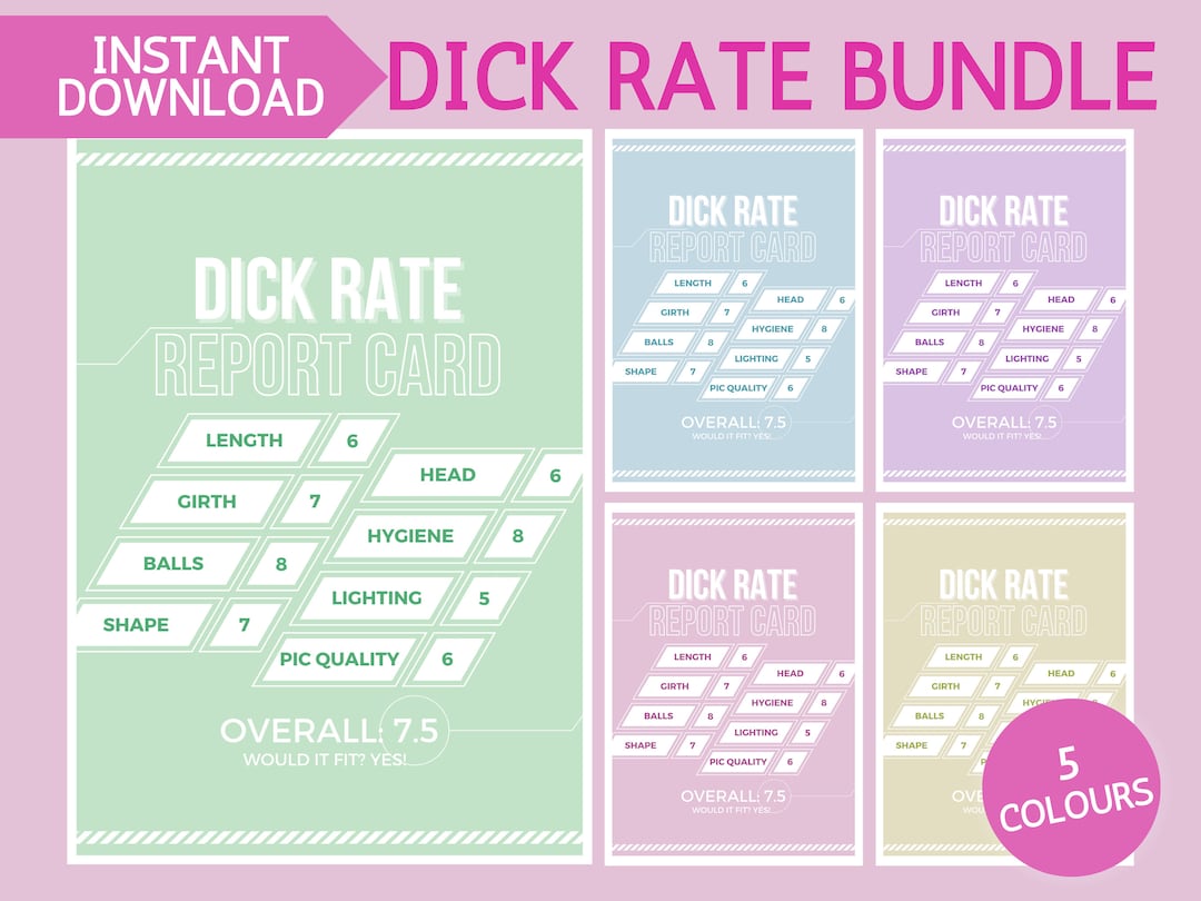 Easy to Edit Onlyfans Dick Rate Template - Score Report Card for Niteflirt Fansly, Adult Content ...
