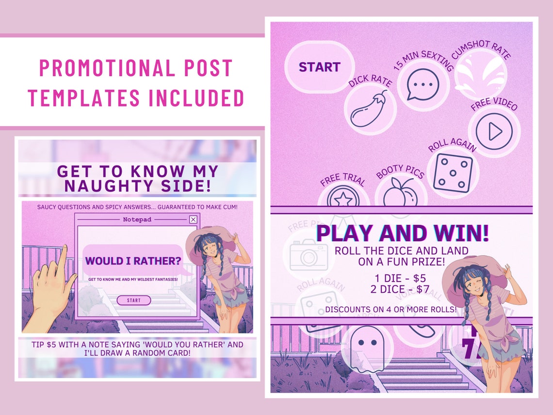 Onlyfans Tip Game Bundle Printable Anime Adult Game for - Etsy