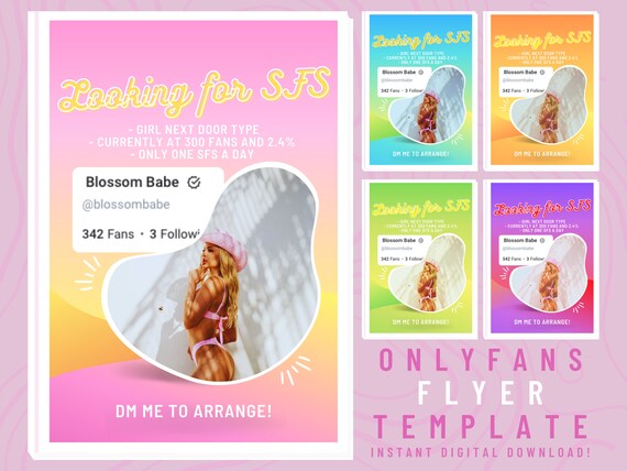 Onlyfans Flyer Template SFS or Promo Easy to Edit Onlyfans - Etsy