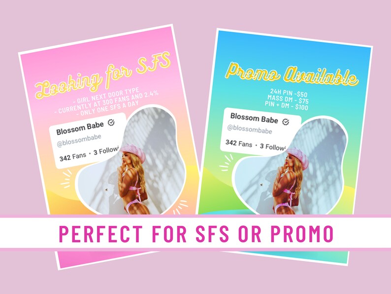 Onlyfans Flyer Template SFS or Promo - Easy to Edit Onlyfans Tip Menu ...