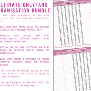 Ultimate Onlyfans Organisation Bundle - Planners for Adult Creators Using Fansly, Loyalfans ...