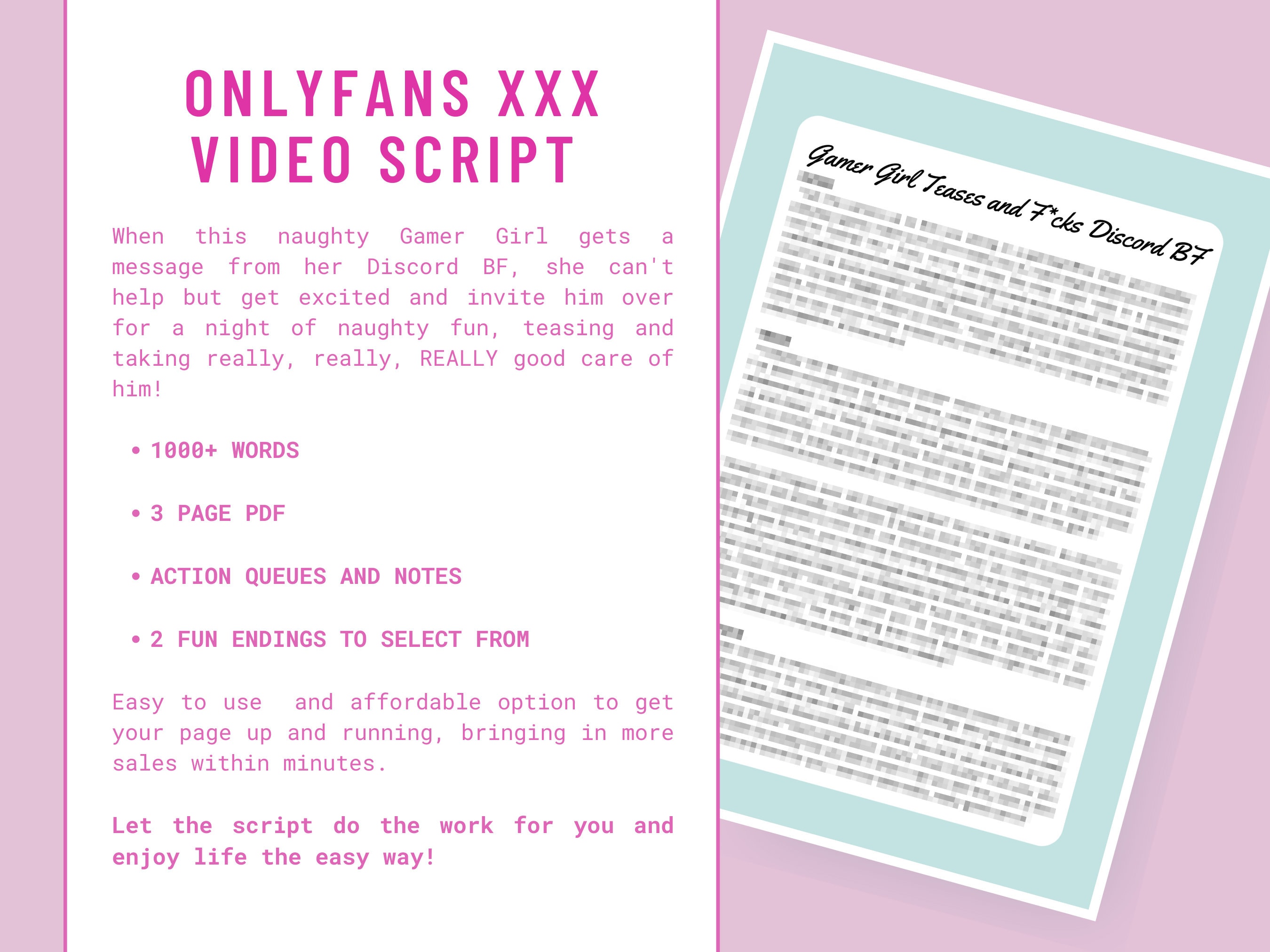 Gamer Girl F*s Discord BF XXX Adult Video Script | for Onlyfans, Fansly ...