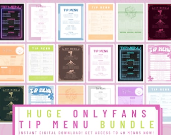Easy to Edit Onlyfans Tip Menu Template for Fansly Adult - Etsy UK