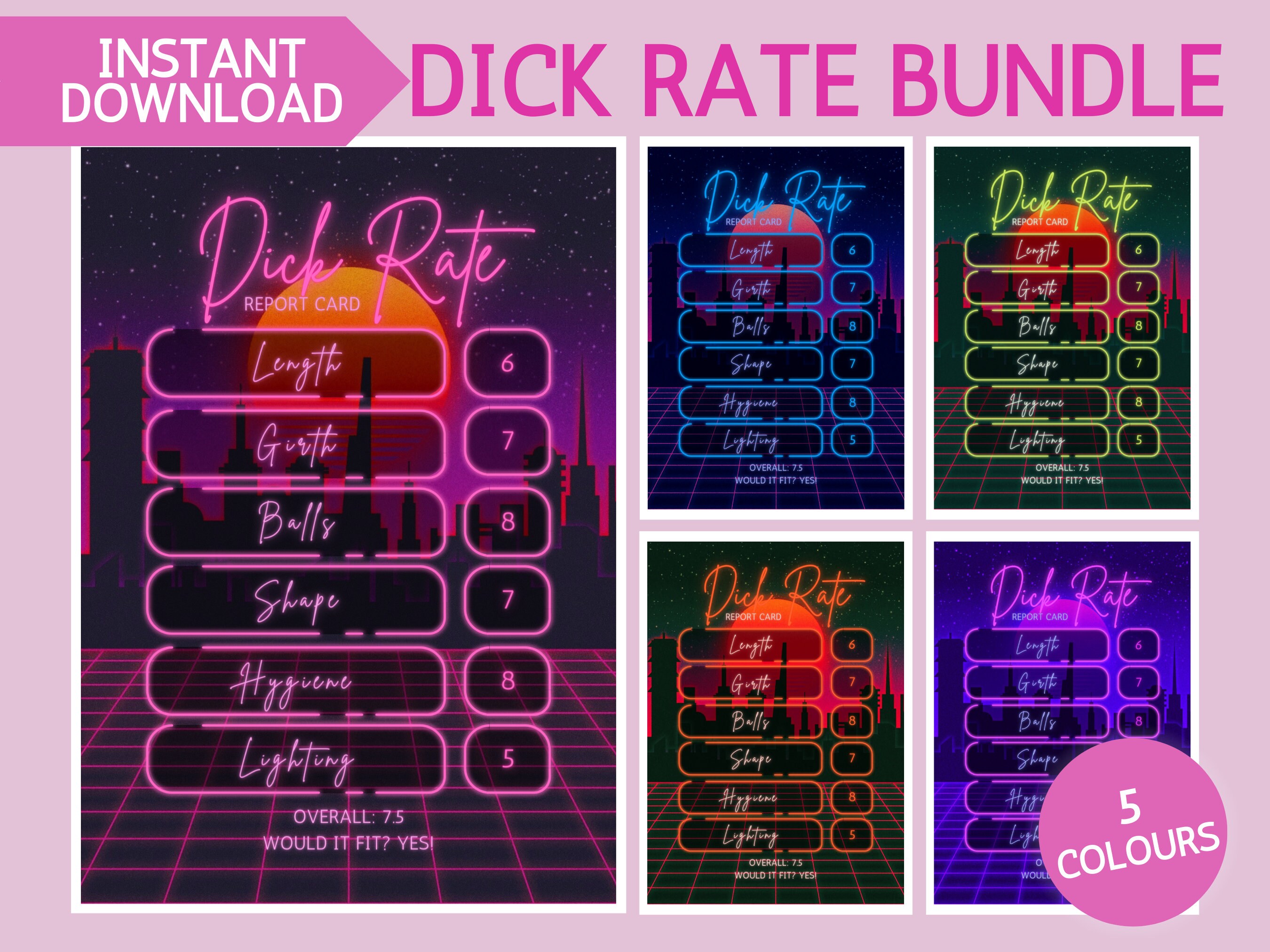 Easy to Edit Onlyfans Dick Rate Template Score Report Card for ...