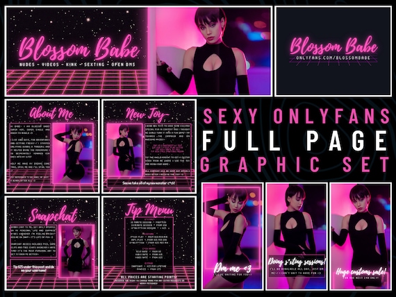 Full Page Onlyfans Graphic Template Set Easy to Edit - Etsy UK