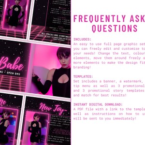 Full Page Onlyfans Graphic Template Set - Easy to Edit Templates of ...