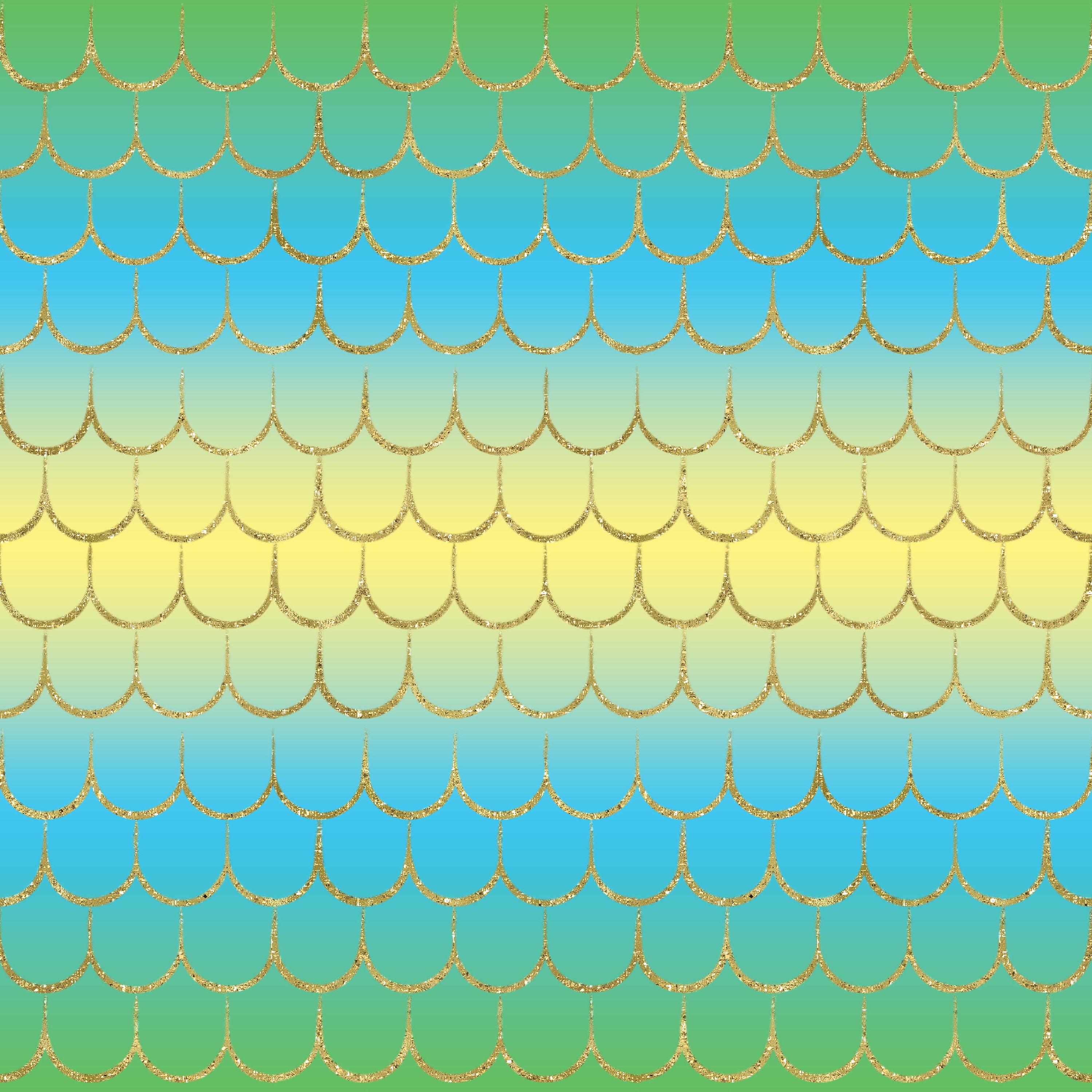 5 Digital Papers - Rainbow With Gold Glitter - Mermaid Scale Tail ...