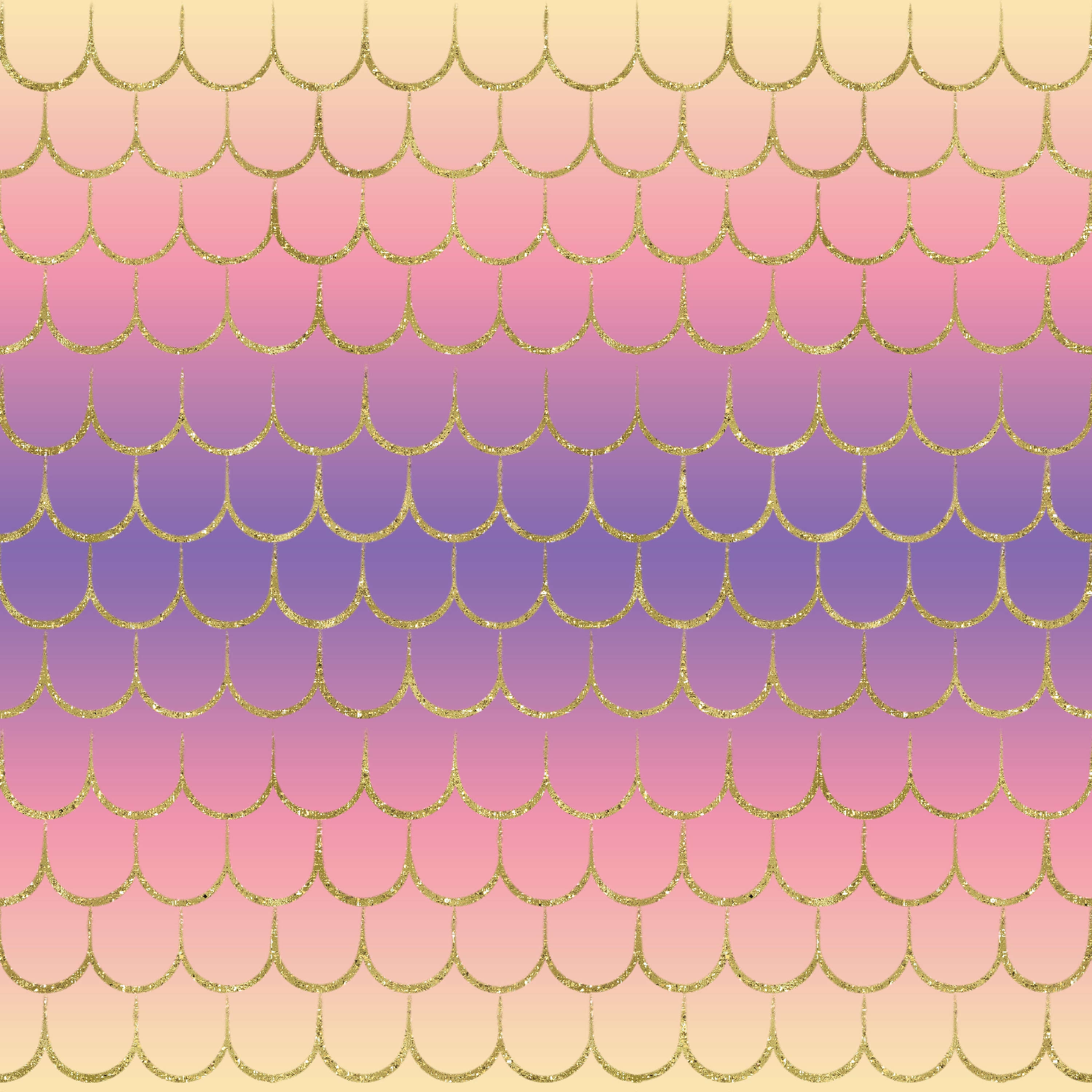 5 Digital Papers - Rainbow With Gold Glitter - Mermaid Scale Tail ...