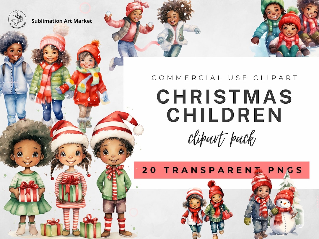 Christmas Children Clipart, Snow Clipart, Winter Clipart, Christmas ...