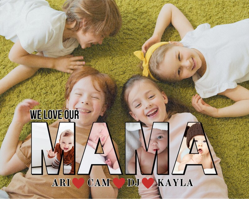 MAMA Photo Frame Editable Template Bundle, 10 Templates to Personalize ...