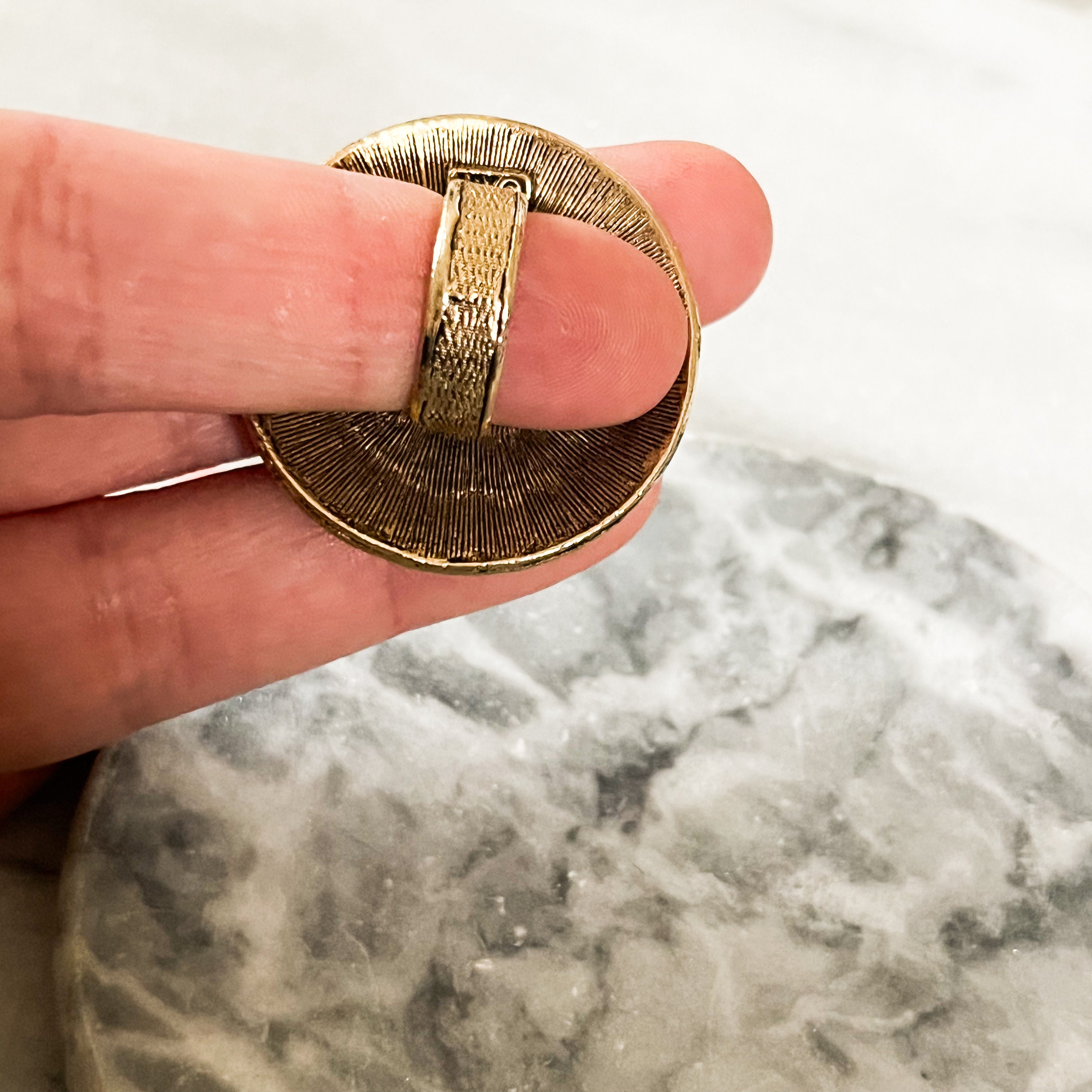 Signed ART Phoenix Medallion Ring Gold Toned Metal Size 3 - Etsy