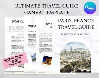 Travel Itinerary Mobile Template. Digital Editable Travel - Etsy