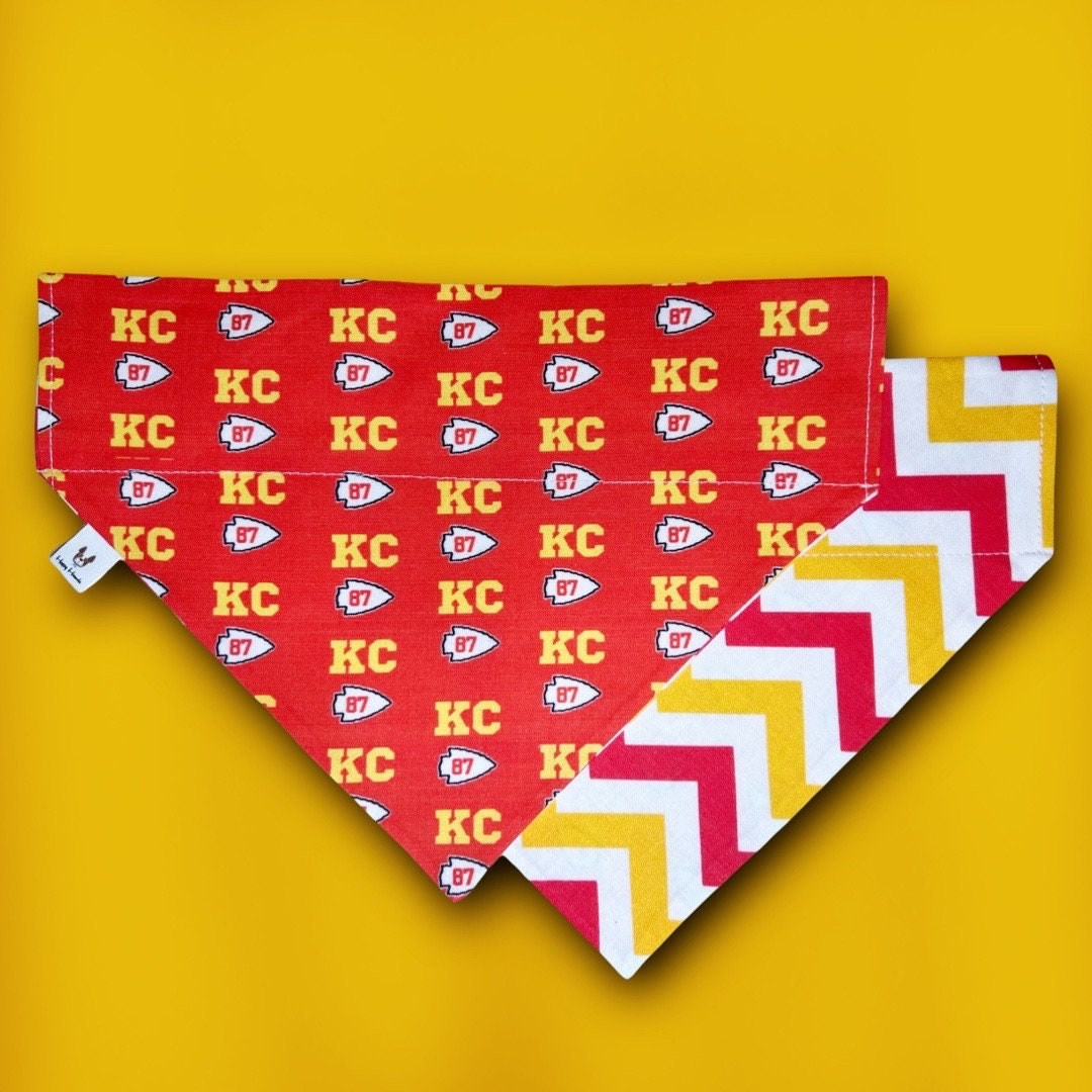 KC Chiefs Kelce #87 Reversible Pet Bandana - Etsy