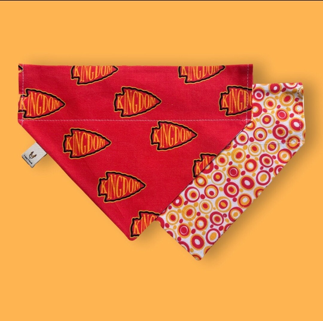 KC Chiefs Kingdom Reversible Pet Bandana - Etsy