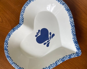 Blue Heart Stoneware - Etsy