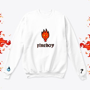 Fireboy / Watergirl - Embroidery Couple Hoodie/sweatshirt | Valentine's ...
