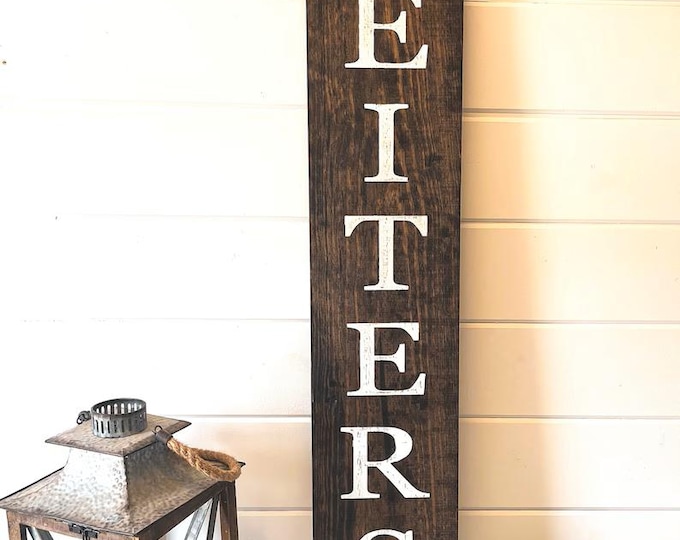 Personalized Family Name Porch Sign - Vertical Welcome Sign - Custom ...