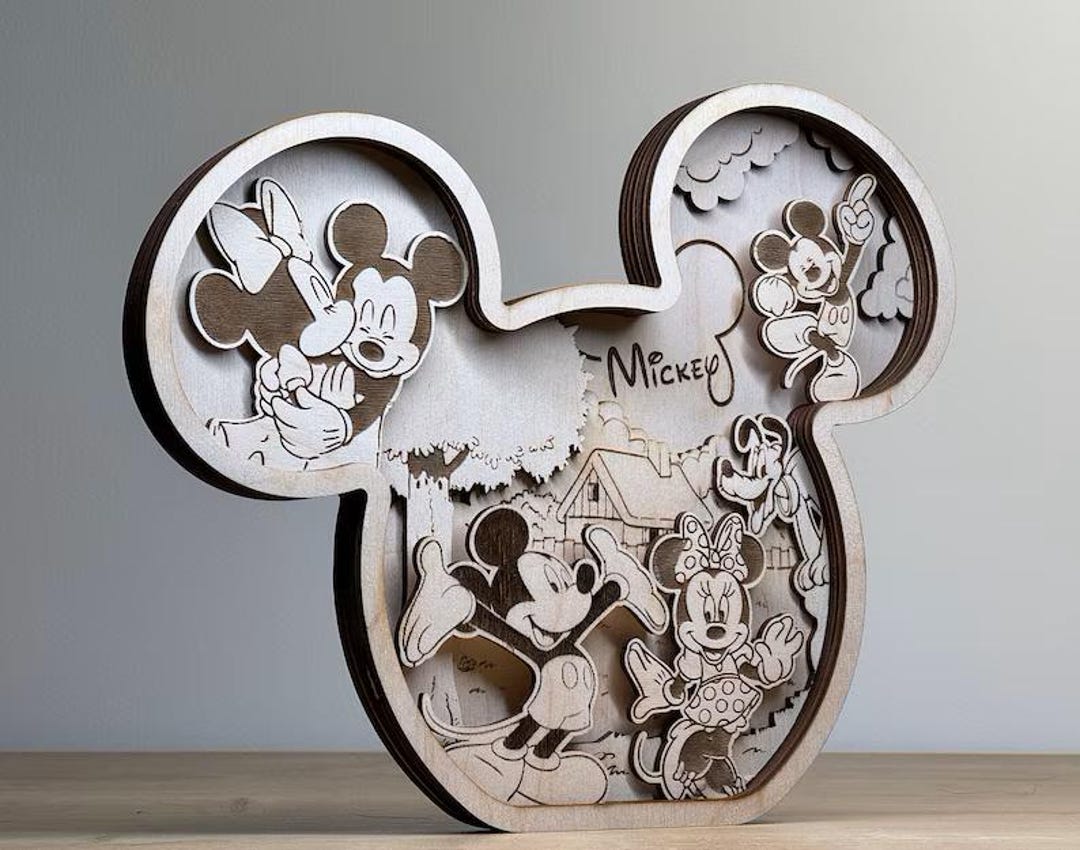 Mickey Mouse Shadow Box - Etsy