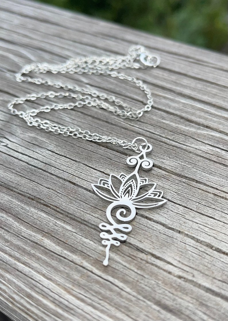 Lotus Flower Necklace - Etsy