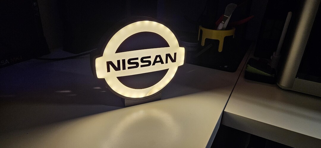 Nissan Lightbox Sign Lamp LED Illuminated Nissan Logo Sign Car Room ...