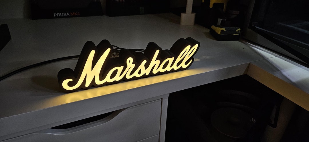 Marshall Led Lightbox Sign Lamp LED Illuminated Marshall Logo Sign ...
