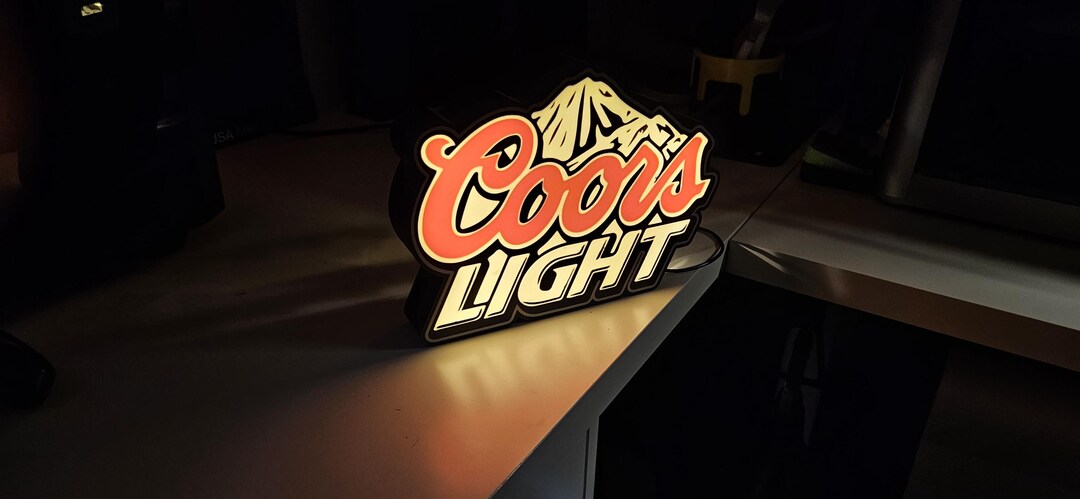 Coors Light Led Lightbox Sign Lamp Coors Light Illuminated LED Logo ...