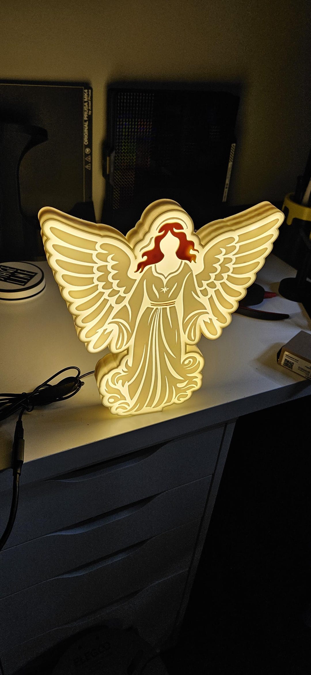Angel Led Lightbox Sign Lamp LED Illuminated Angel Logo Sign House ...